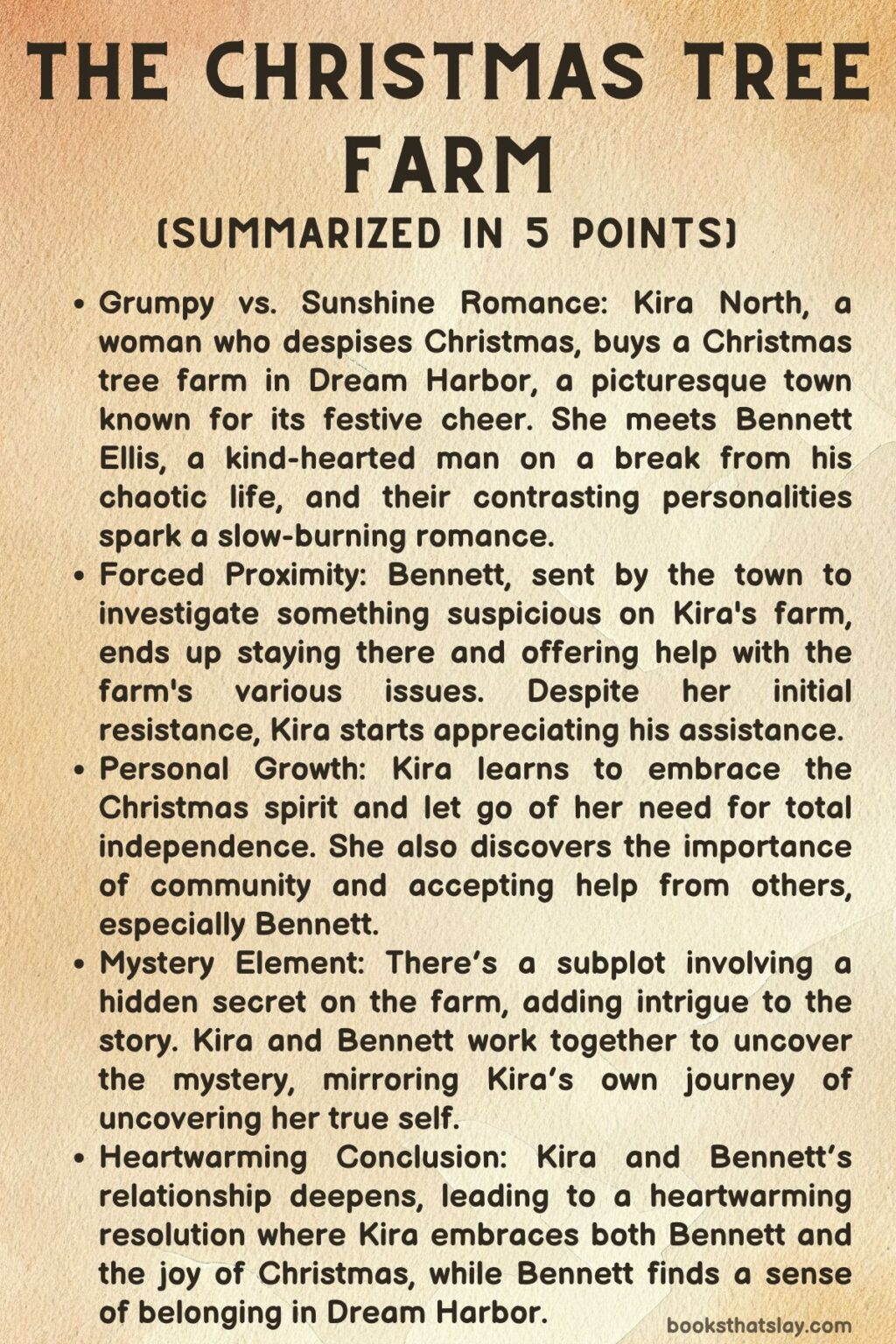 The Christmas Tree Farm Summary, Characters and Themes