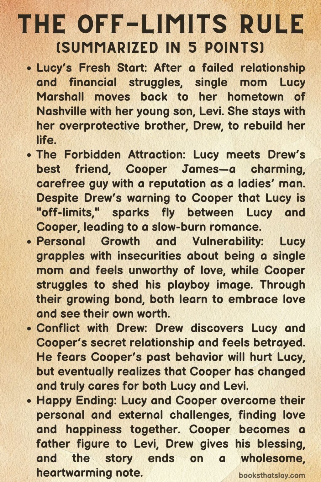 The Off-Limits Rule Summary, Characters and Themes