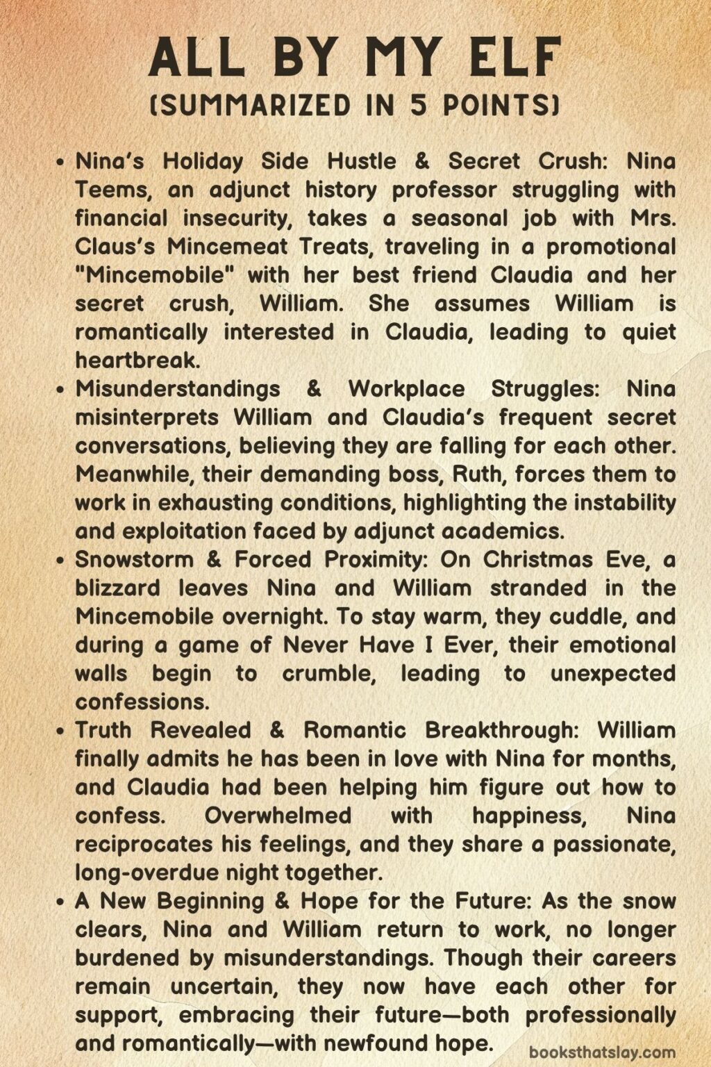 All by My Elf Summary, Characters and Themes