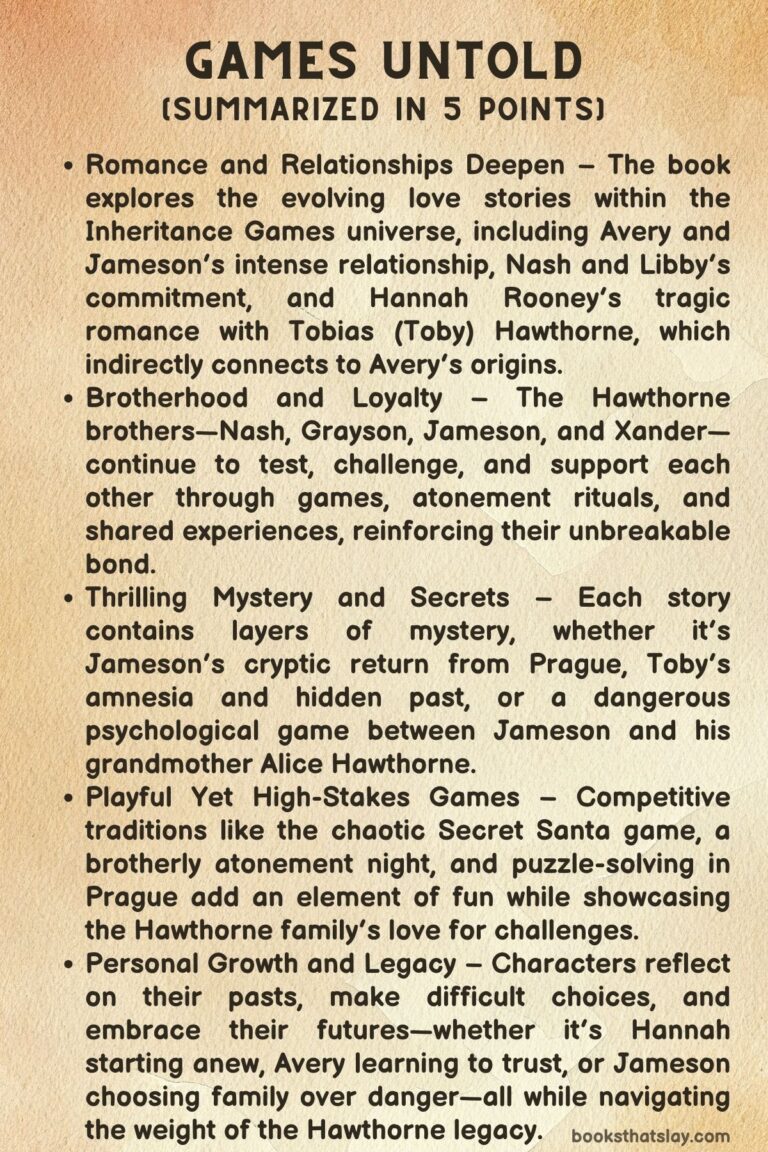 Games Untold: An Inheritance Games Collection Summary, Analysis and Themes