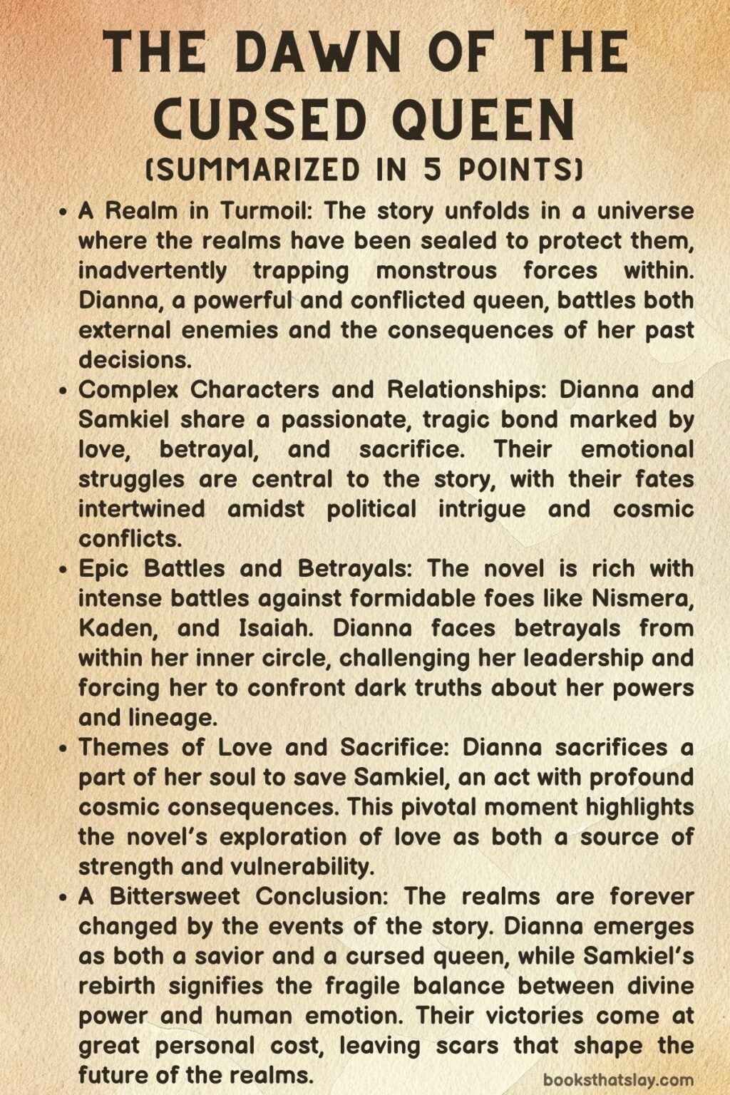 The Dawn of the Cursed Queen Summary, Characters and Themes