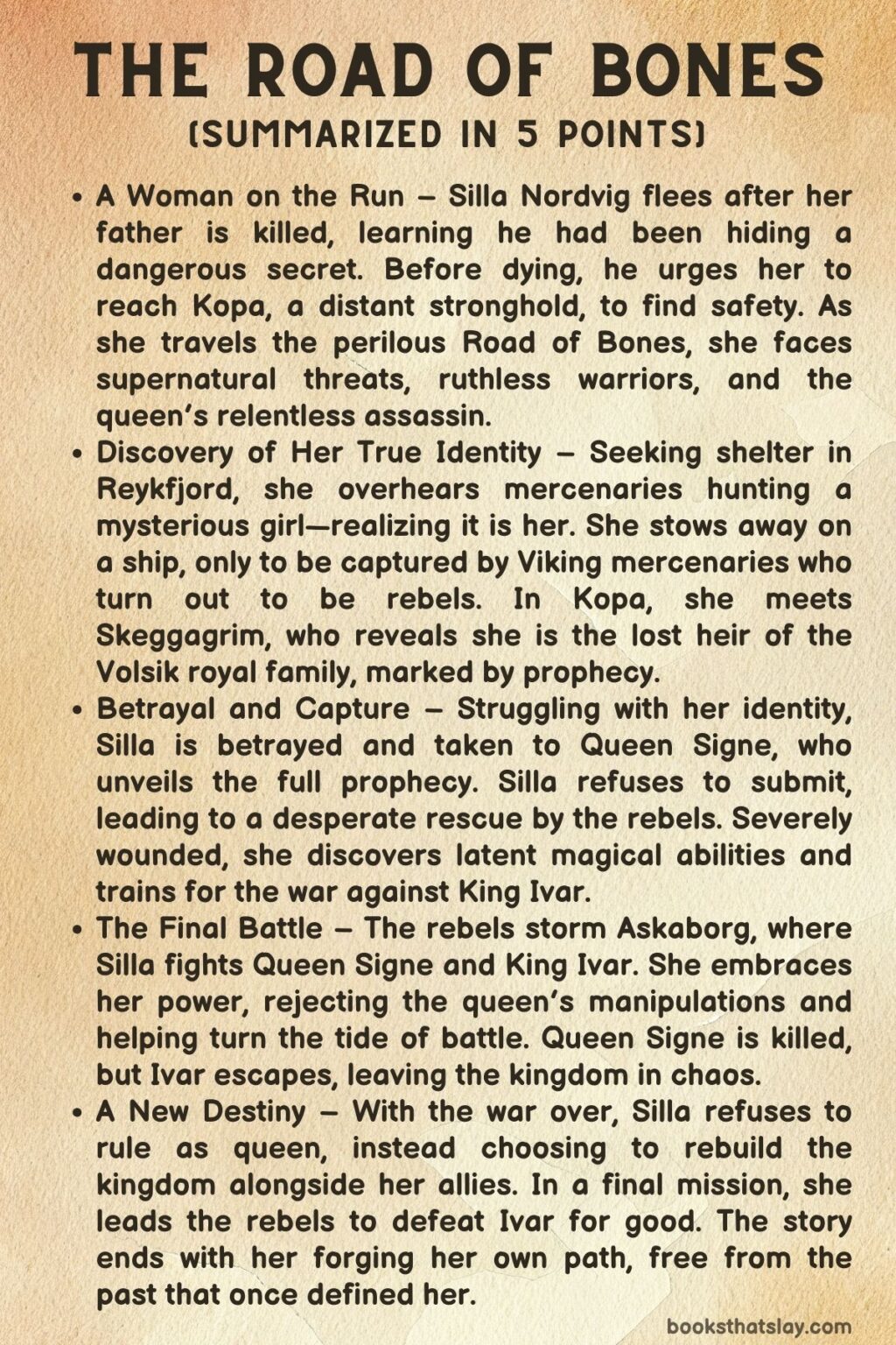 The Road of Bones Summary, Characters and Themes