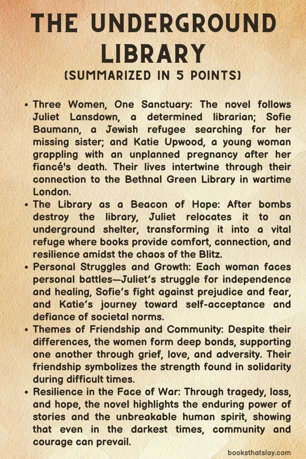 The Underground Library Summary, Characters and Themes