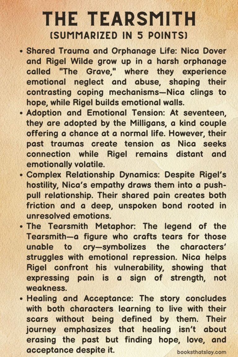 The Tearsmith by Erin Doom Summary, Characters and Themes