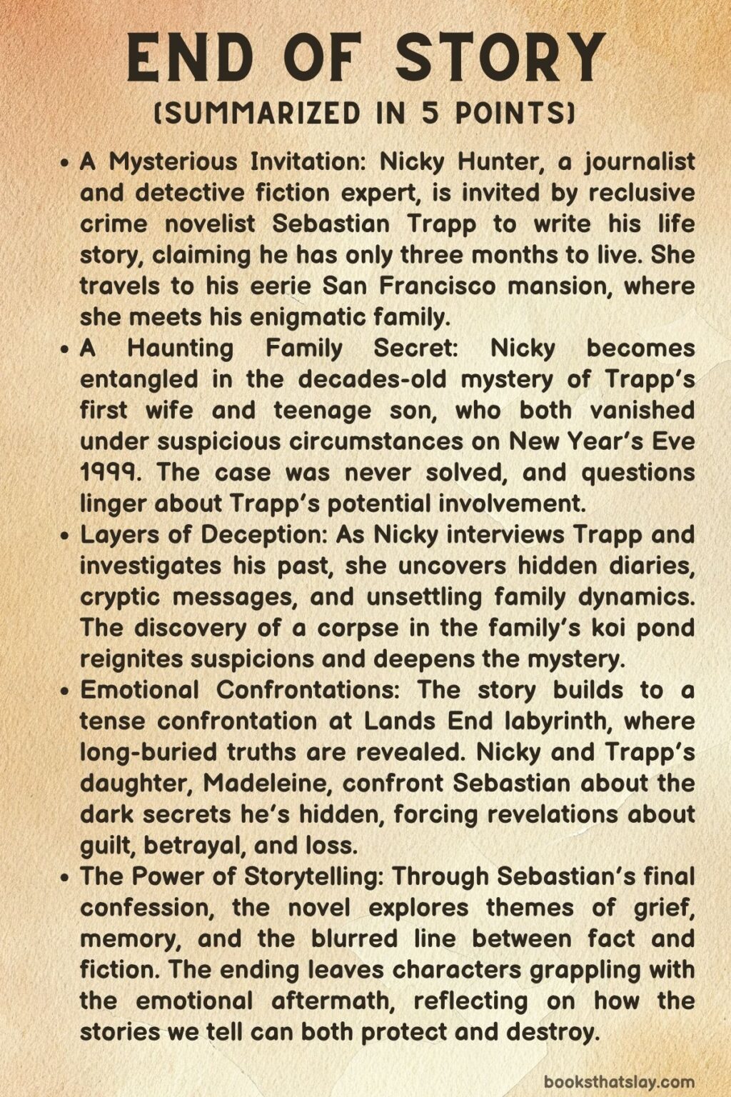 End of Story by A.J. Finn Summary, Characters and Themes