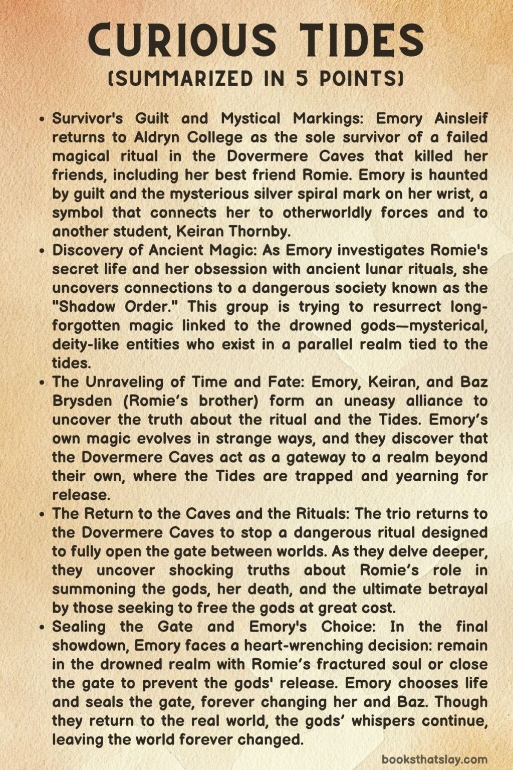 Curious Tides Summary, Characters and Themes