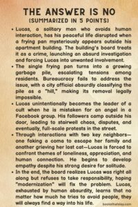 The Answer Is No Summary, Characters and Themes