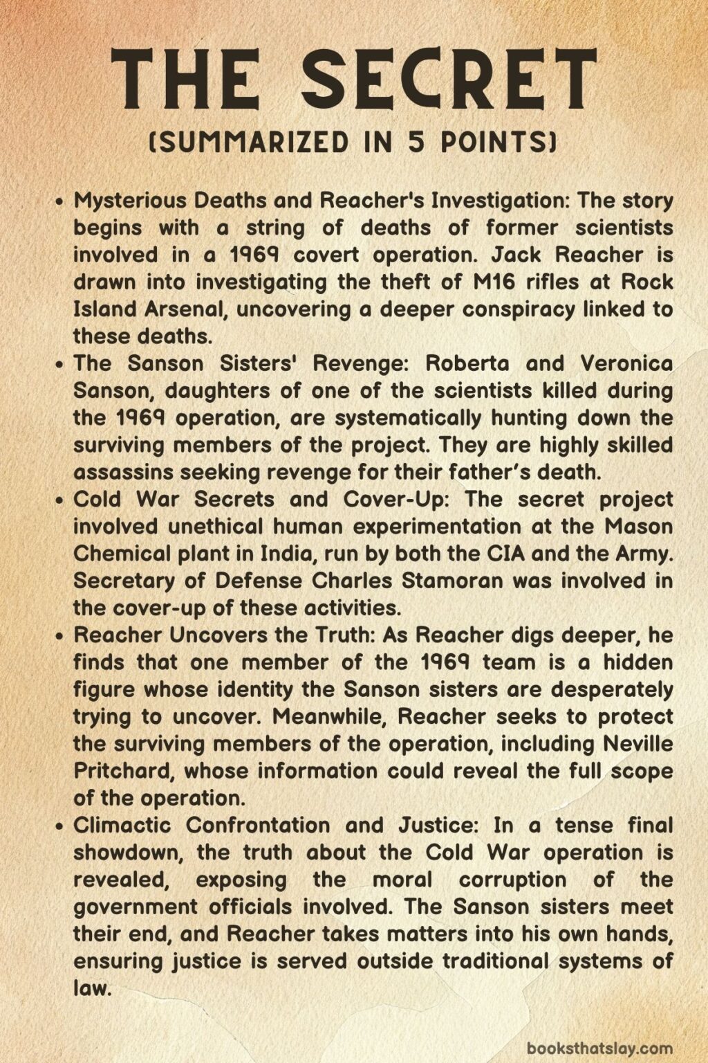 The Secret by Lee Child Summary, Characters and Themes