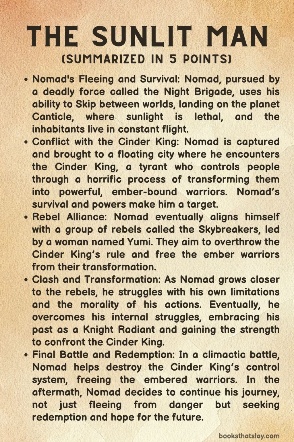 The Sunlit Man Summary, Characters and Themes