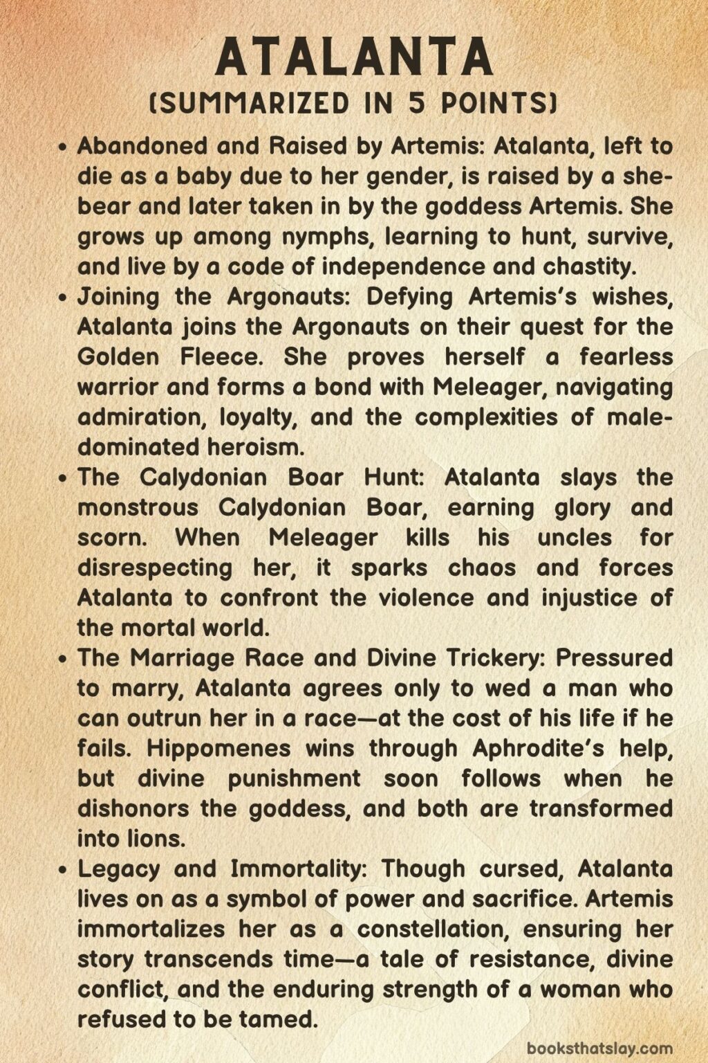 Atalanta by Jennifer Saint Summary, Characters and Themes