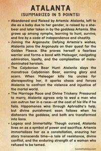 Atalanta by Jennifer Saint Summary, Characters and Themes