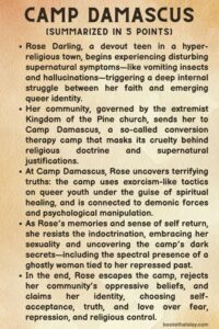 Camp Damascus Summary, Characters and Themes