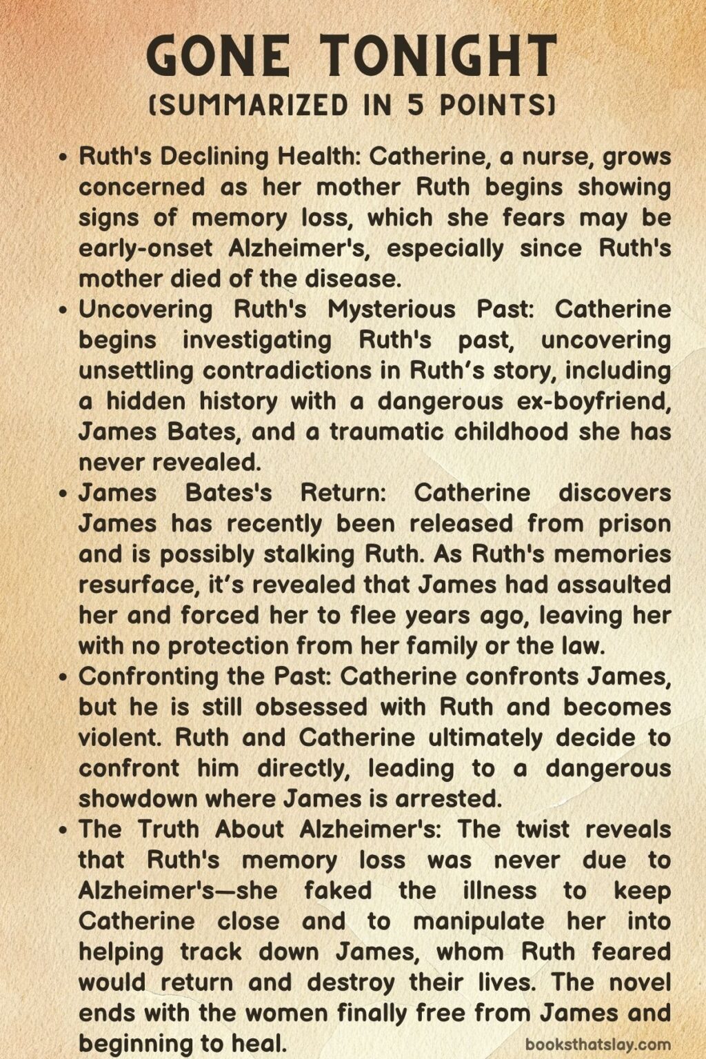 Gone Tonight Summary, Characters and Themes | Sarah Pekkanen