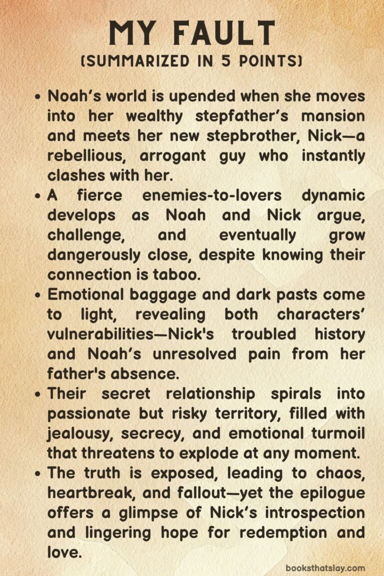 My Fault by Mercedes Ron Summary, Characters and Themes