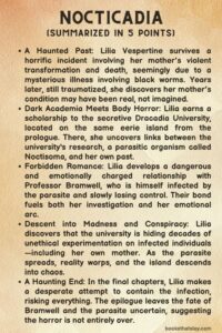 Nocticadia Summary, Characters and Themes