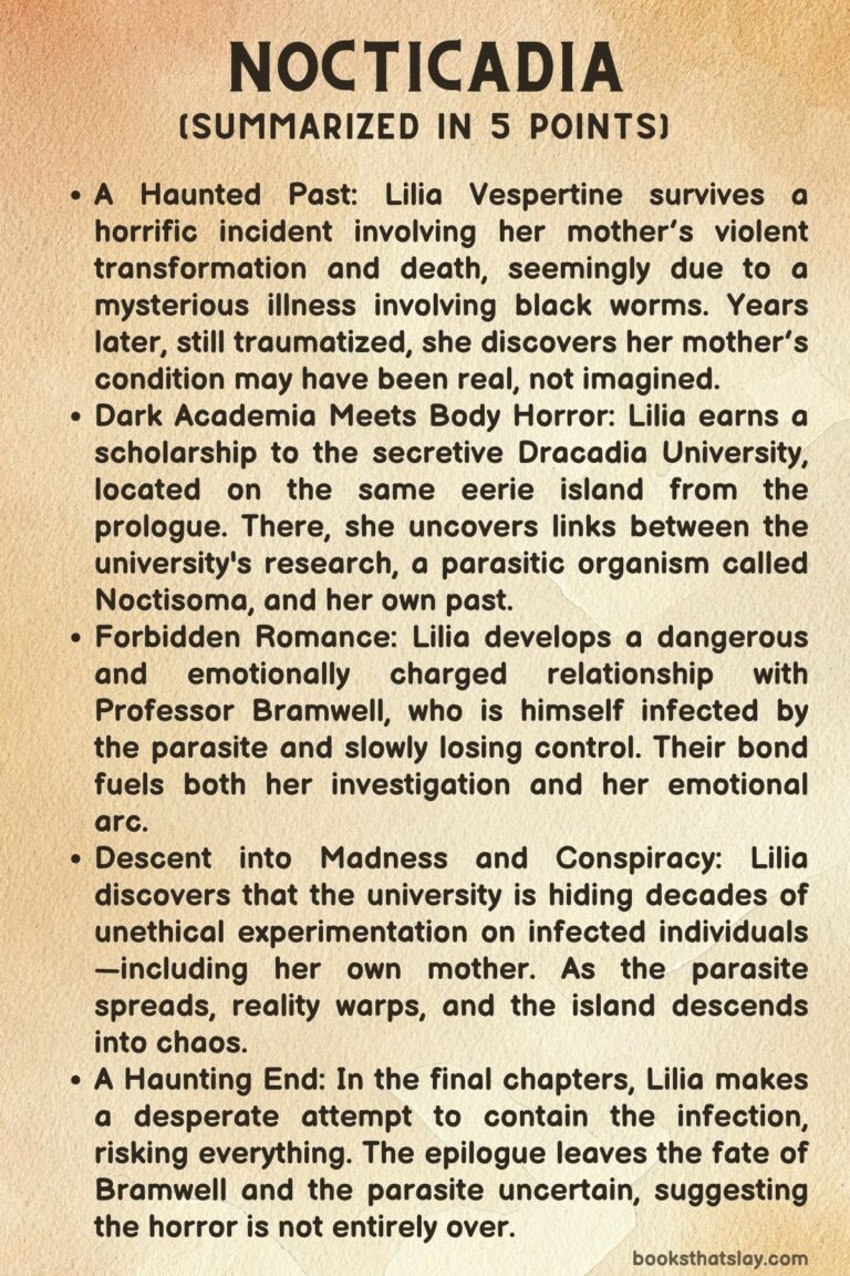 Nocticadia Summary, Characters and Themes