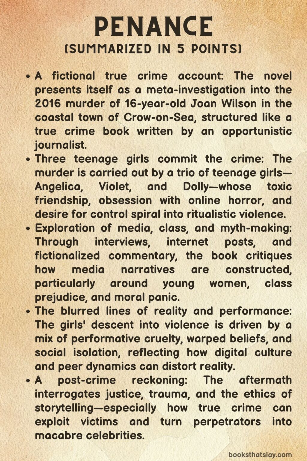 Penance by Eliza Clark Summary, Characters and Themes