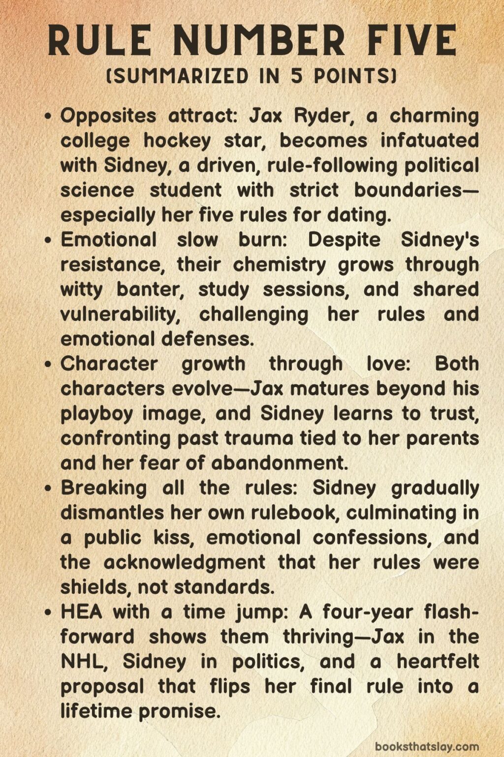 Rule Number Five Summary, Characters and Themes