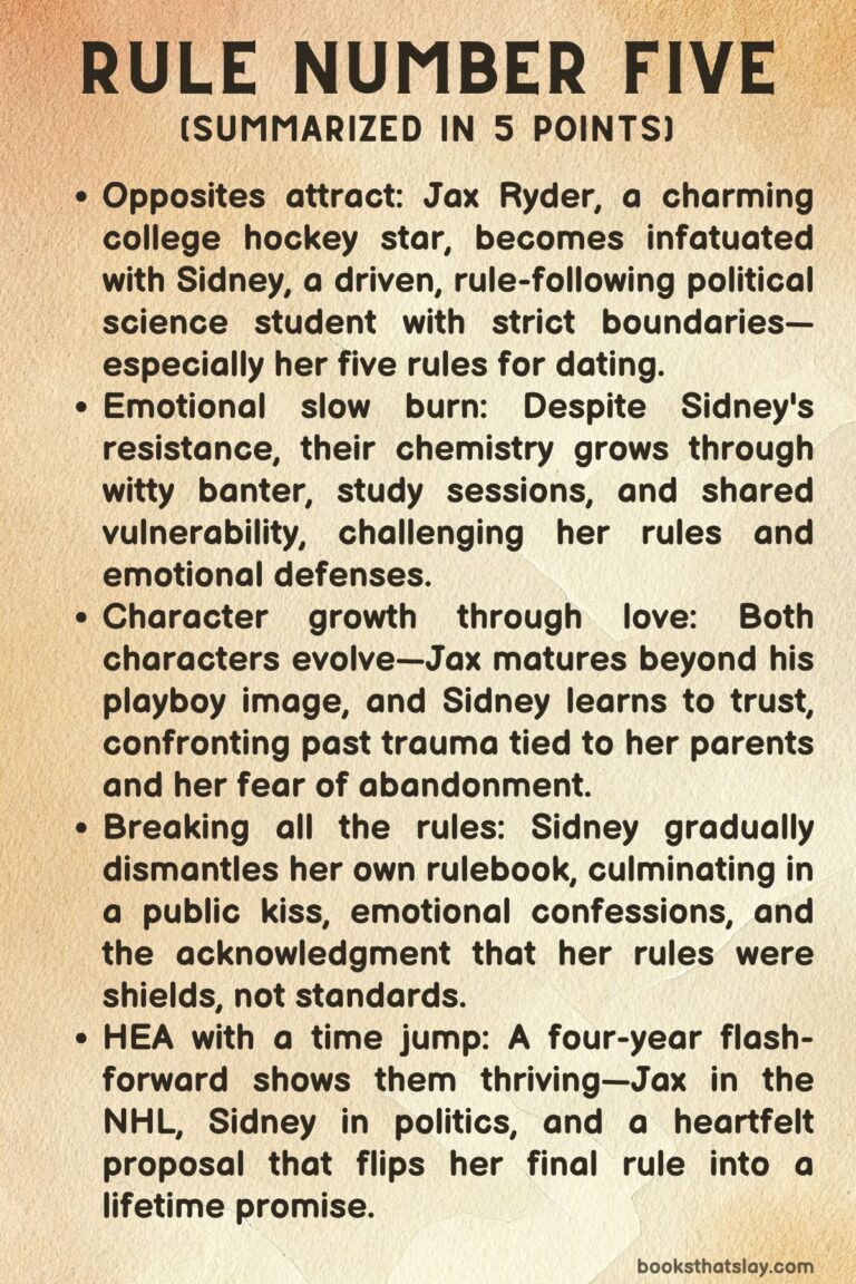 Rule Number Five Summary, Characters and Themes