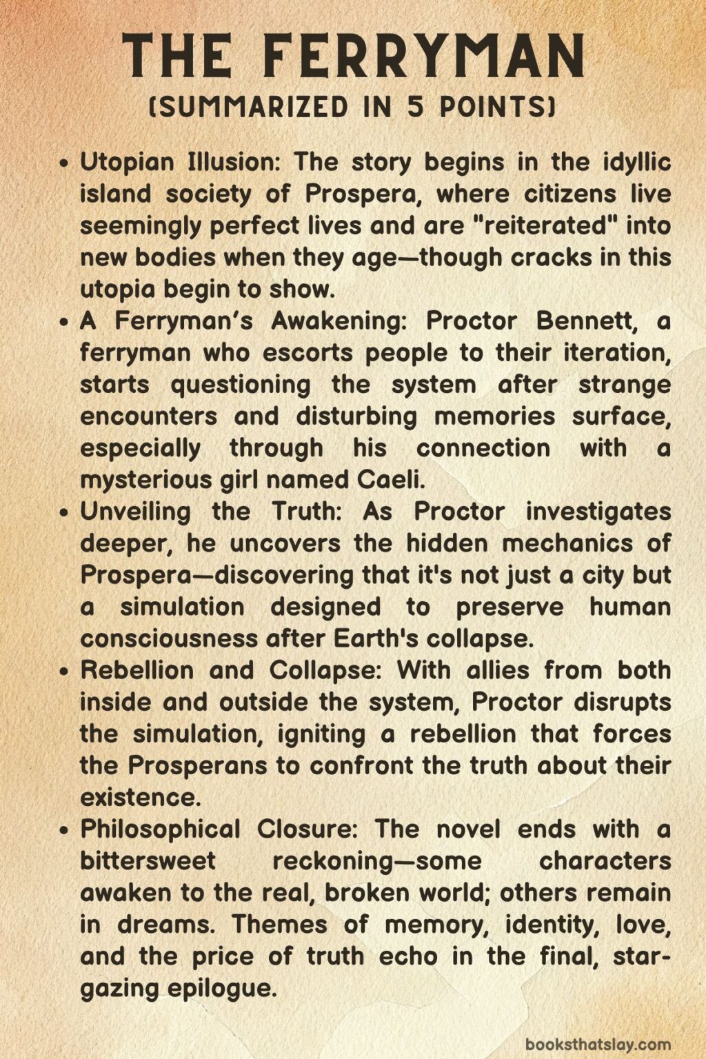 The Ferryman Summary, Characters and Themes | Justin Cronin