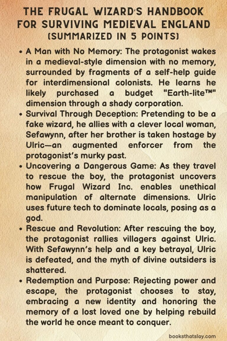 The Frugal Wizard’s Handbook for Surviving Medieval England Summary, Characters and Themes