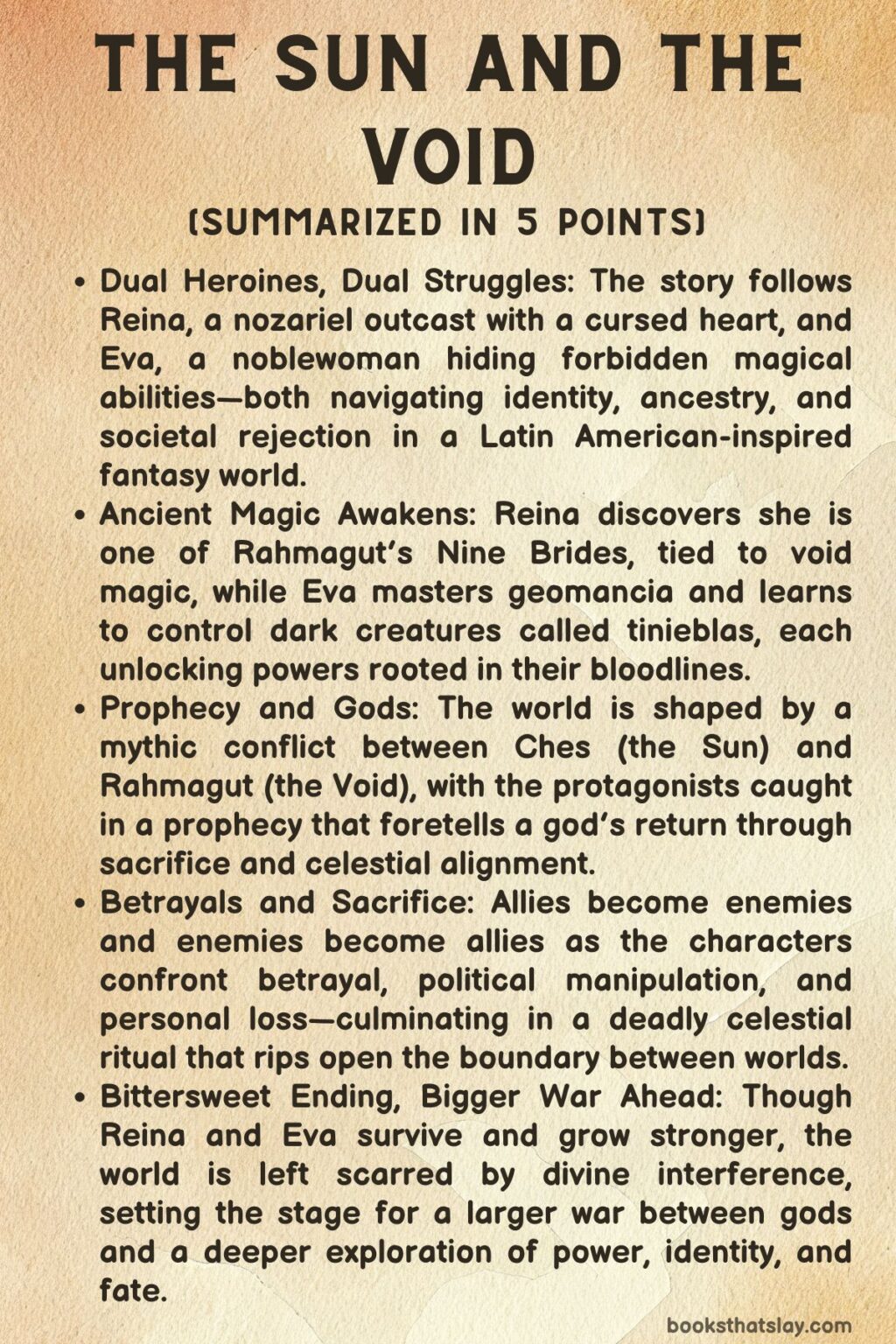 The Sun and the Void Summary, Characters and Themes