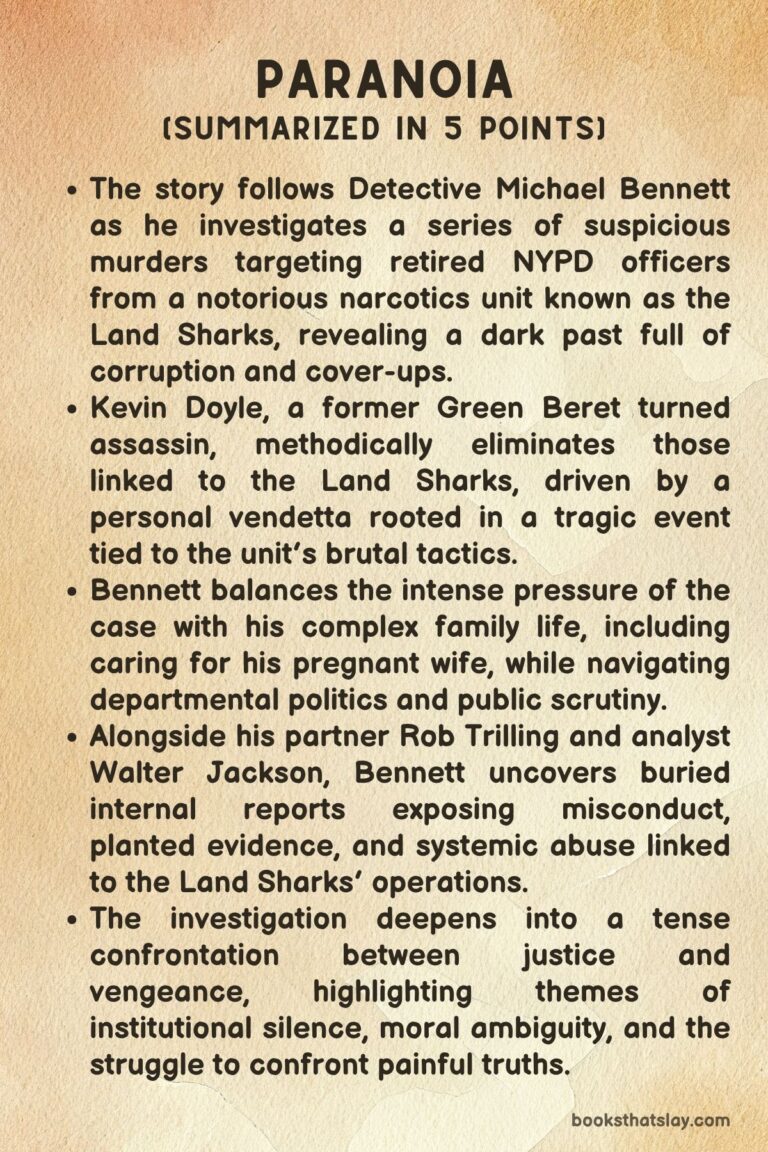 Paranoia by James Patterson Summary, Characters and Themes
