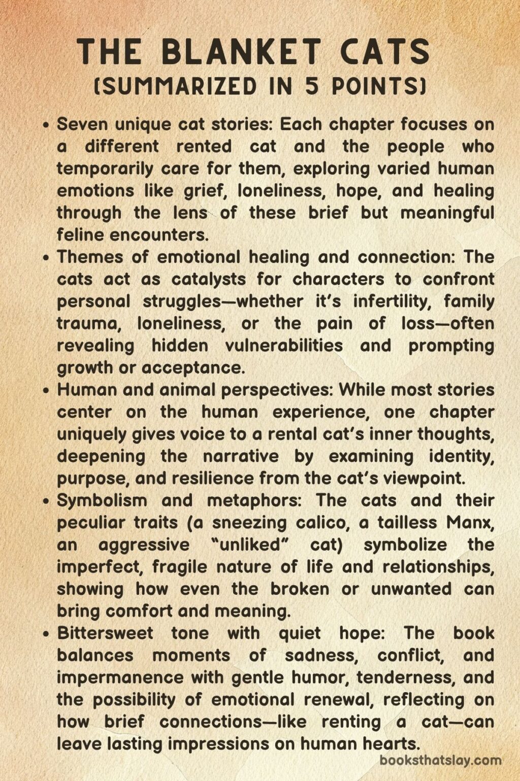 The Blanket Cats Summary, Characters and Themes