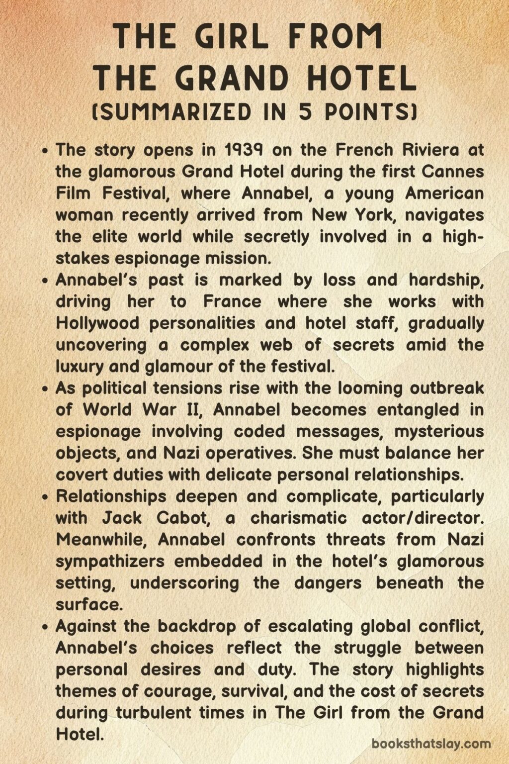 The Girl from the Grand Hotel Summary, Characters and Themes