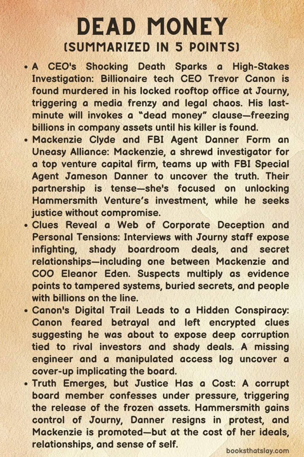 Dead Money by Jakob Kerr Summary, Characters and Themes