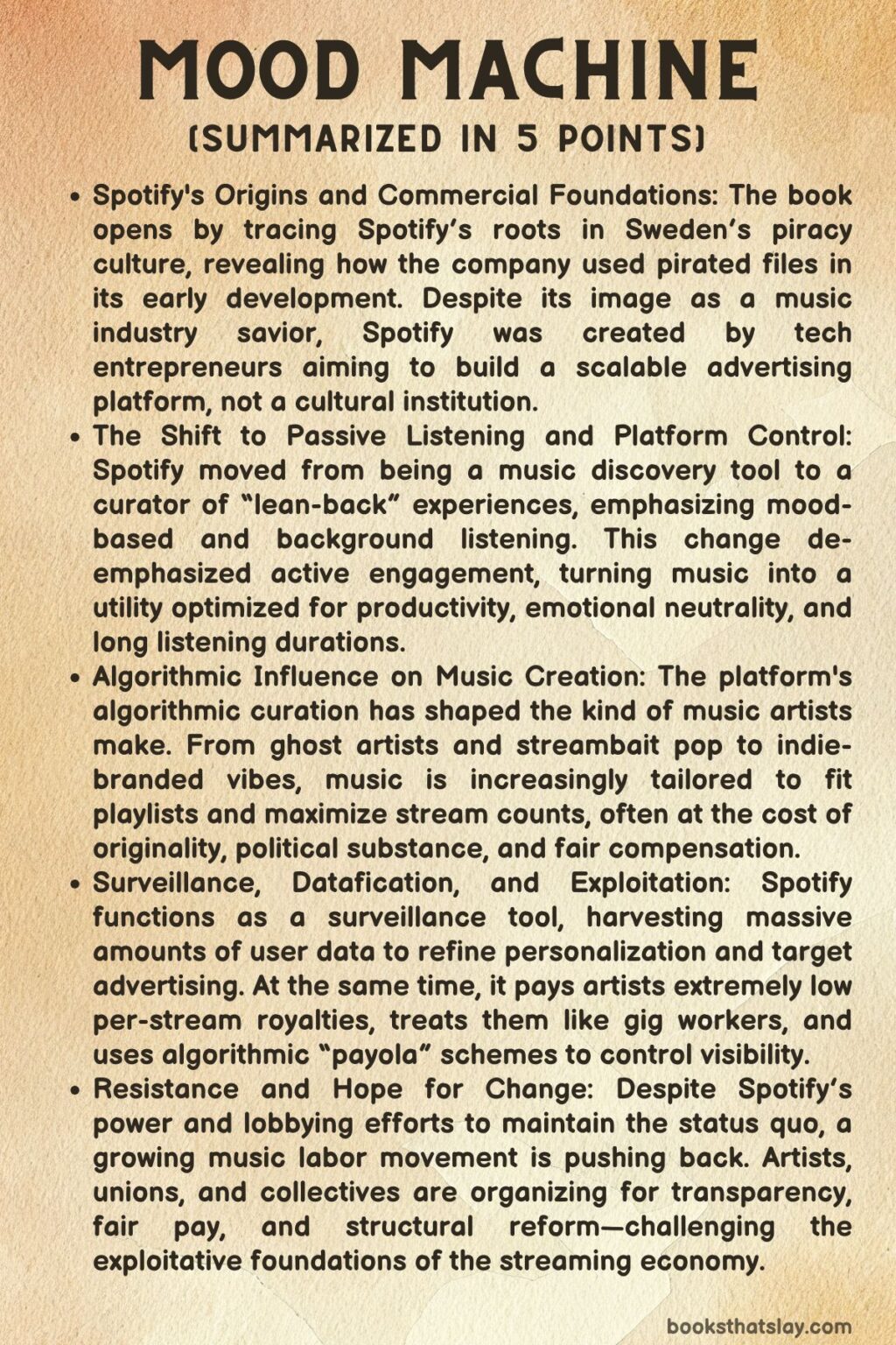 Mood Machine by Liz Pelly Summary and Analysis