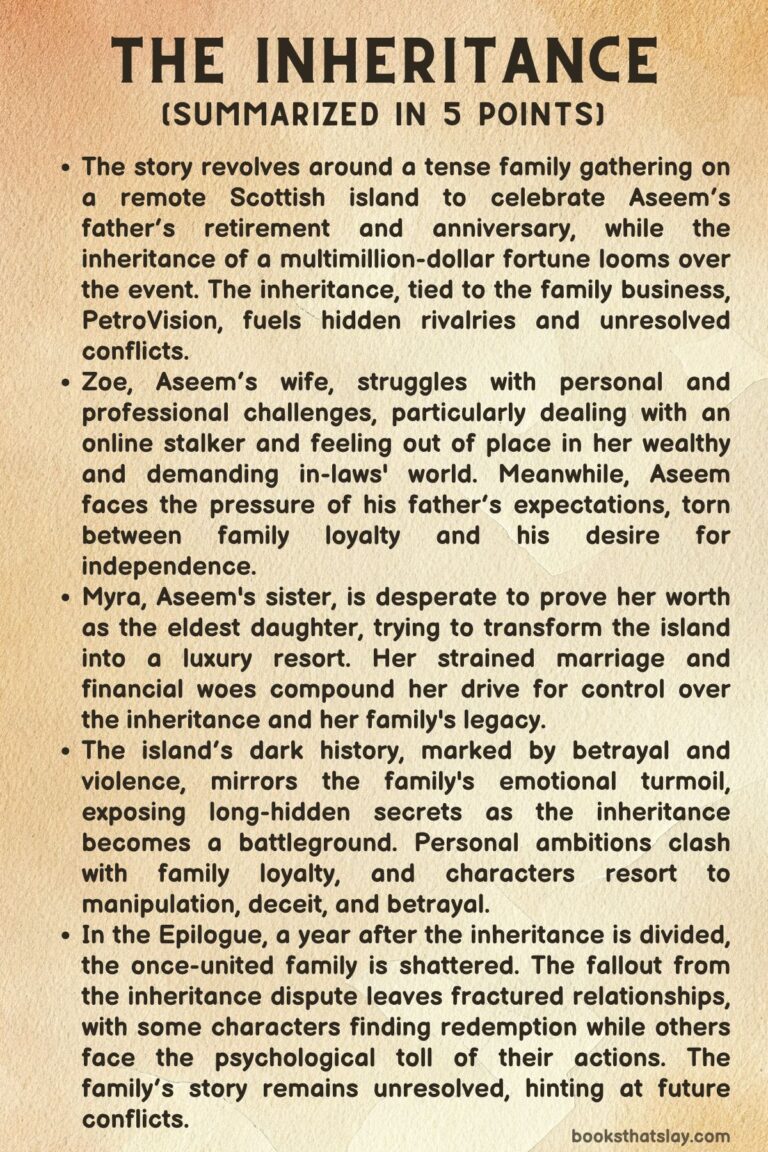 The Inheritance Summary, Characters and Themes | Trisha Sakhlecha