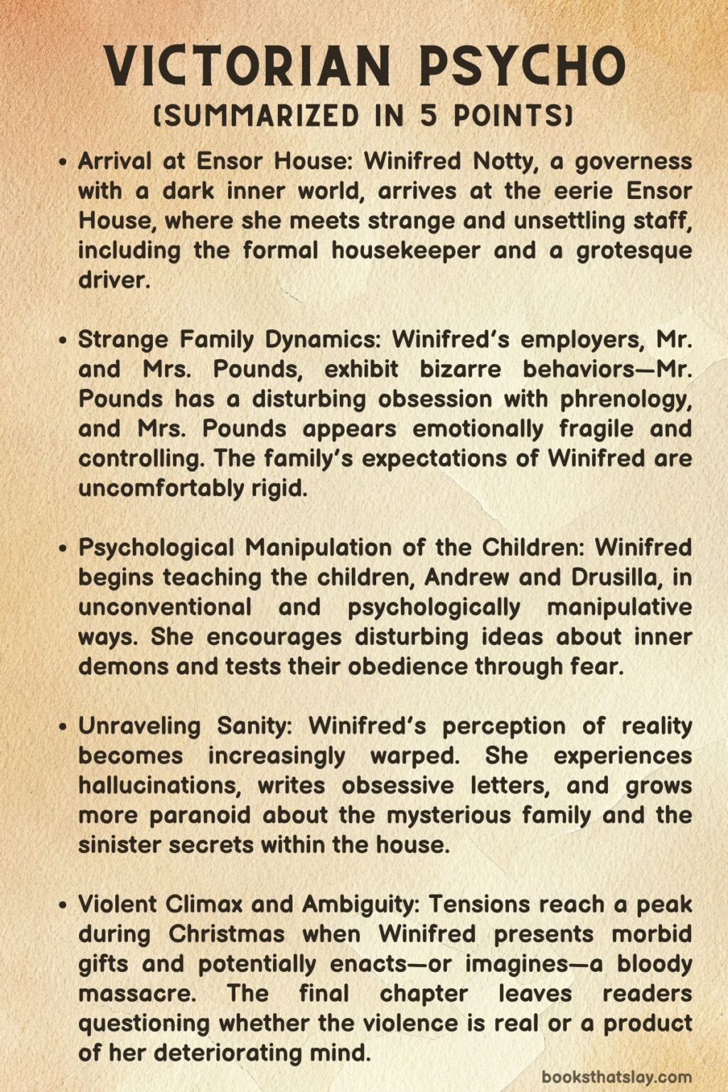 Victorian Psycho Summary, Characters and Themes