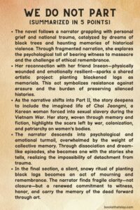 We Do Not Part Summary, Characters and Themes