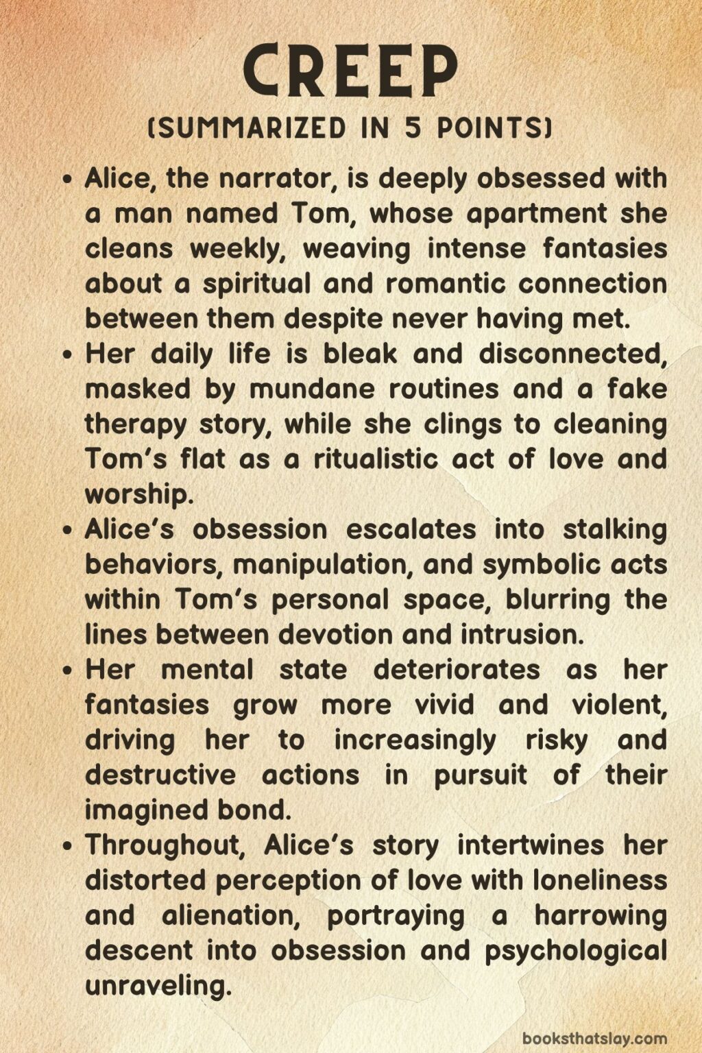 Creep: A Love Story Summary, Characters and Themes