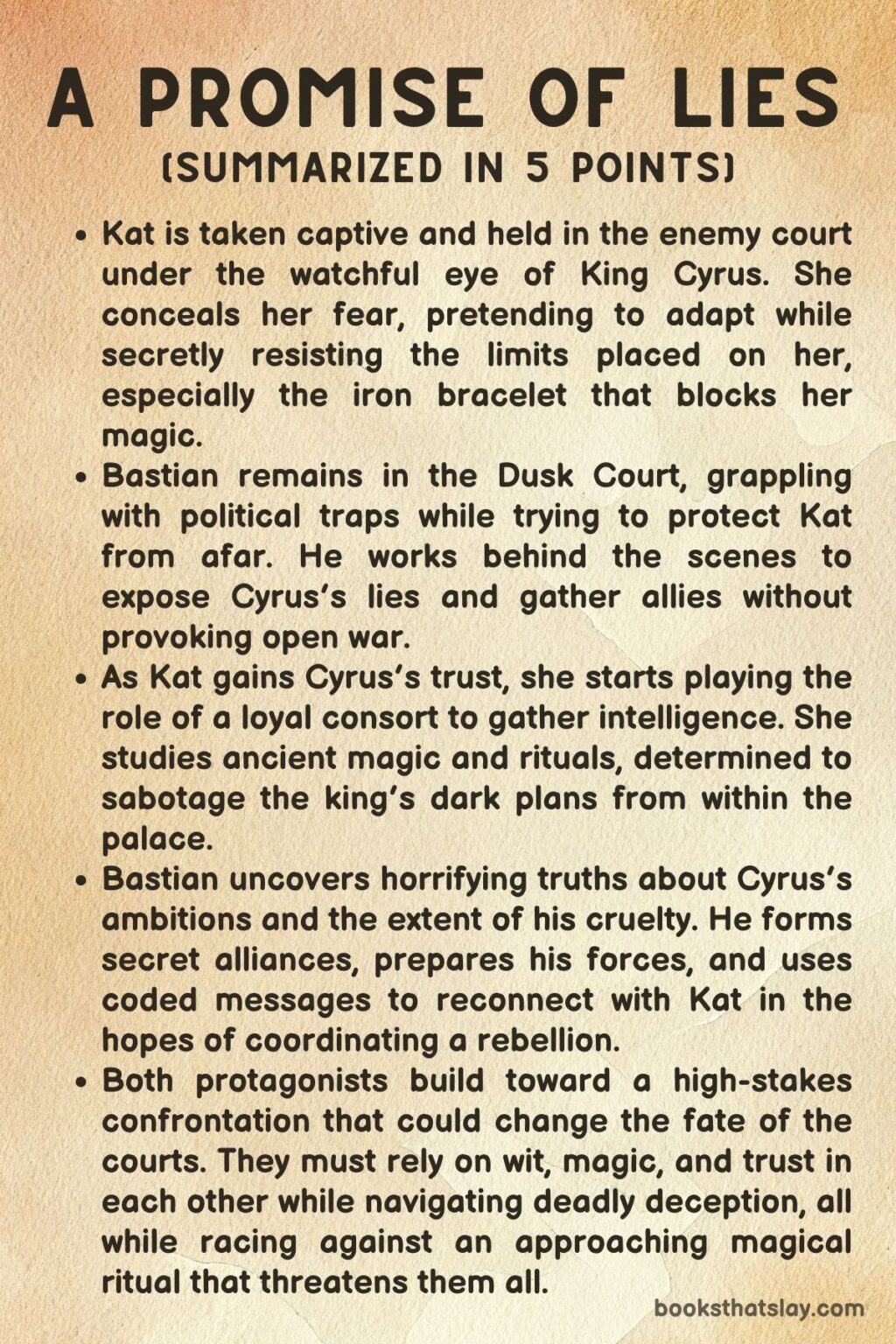 A Promise of Lies Summary, Characters and Themes