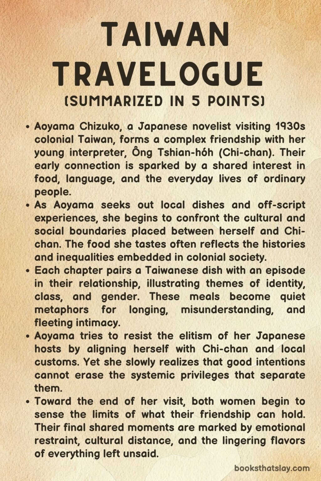 Taiwan Travelogue Summary, Characters and Themes | Shuang-zi Yang