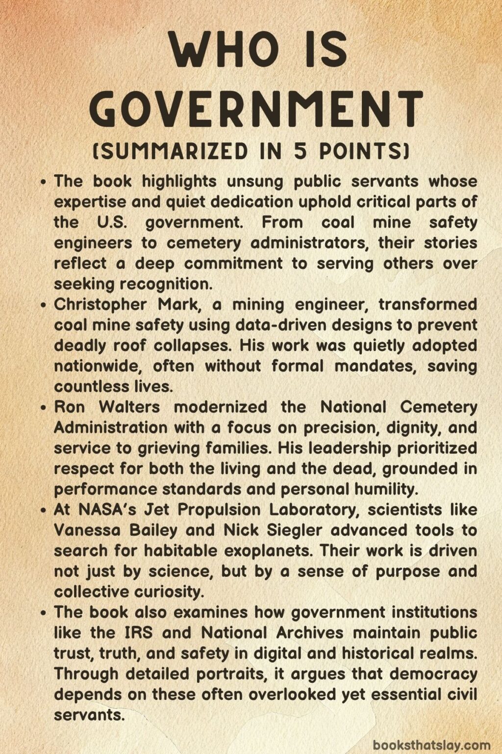 Who Is Government Summary and Analysis