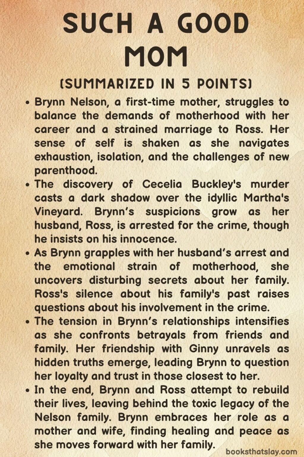 Such a Good Mom Summary, Characters and Themes