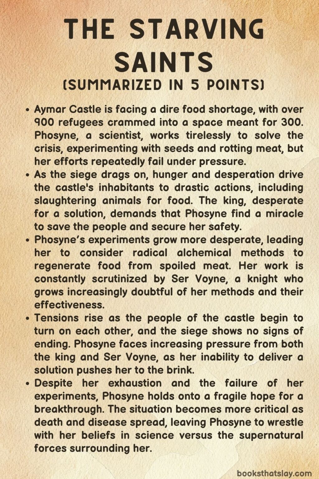 The Starving Saints Summary, Characters and Themes