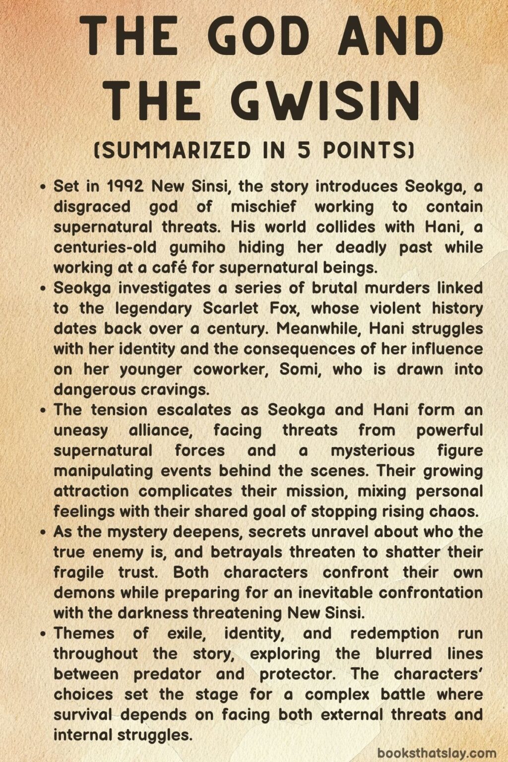 The God and the Gwisin Summary, Characters and Themes