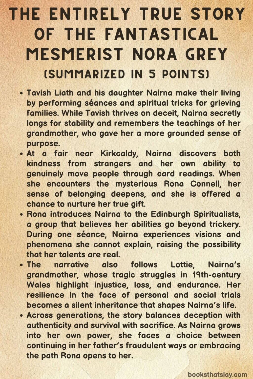 The Entirely True Story of the Fantastical Mesmerist Nora Grey Summary ...