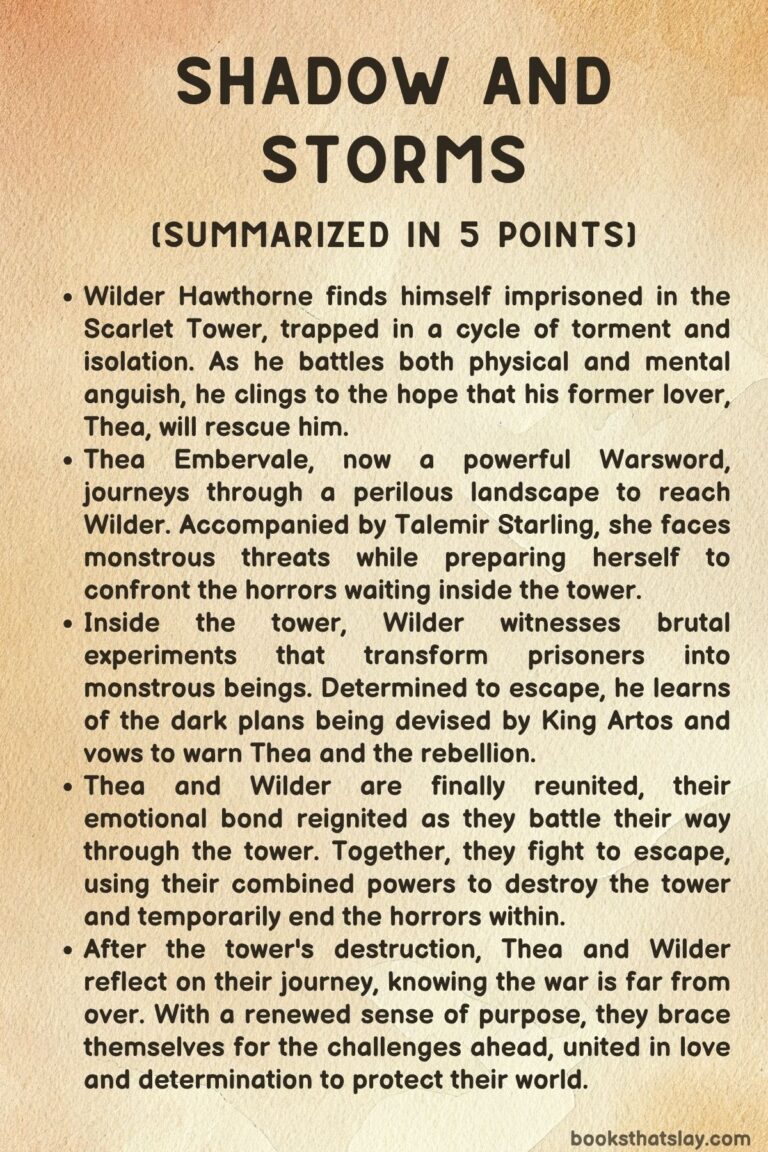 Shadow and Storms Summary, Characters and Themes