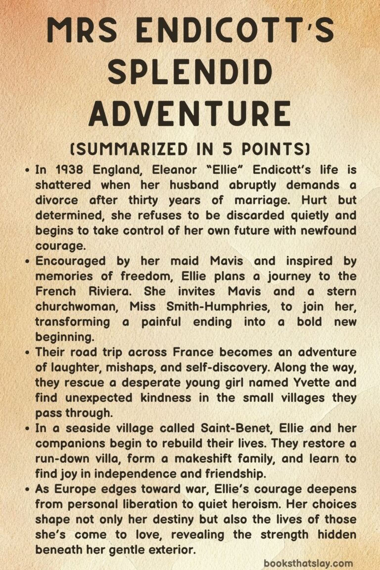 Mrs Endicott’s Splendid Adventure Summary, Characters and Themes