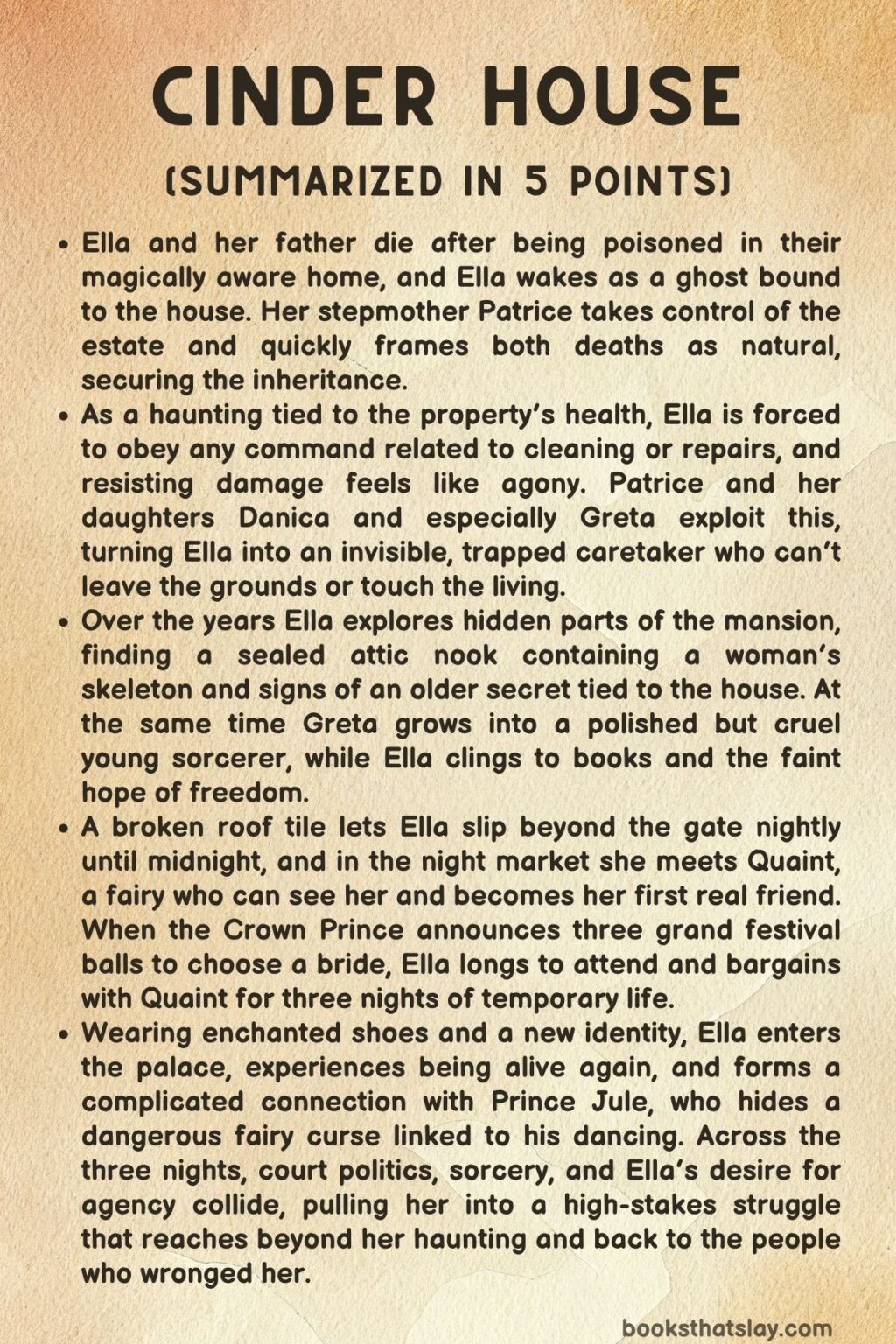 Cinder House Summary, Characters and Themes
