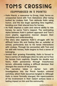 Tom's Crossing Summary, Characters and Themes