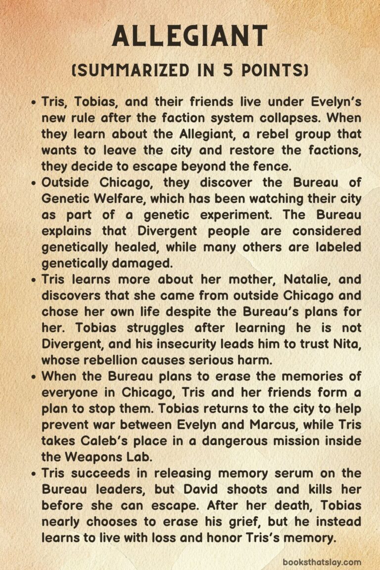 Allegiant by Veronica Roth Summary, Characters and Themes
