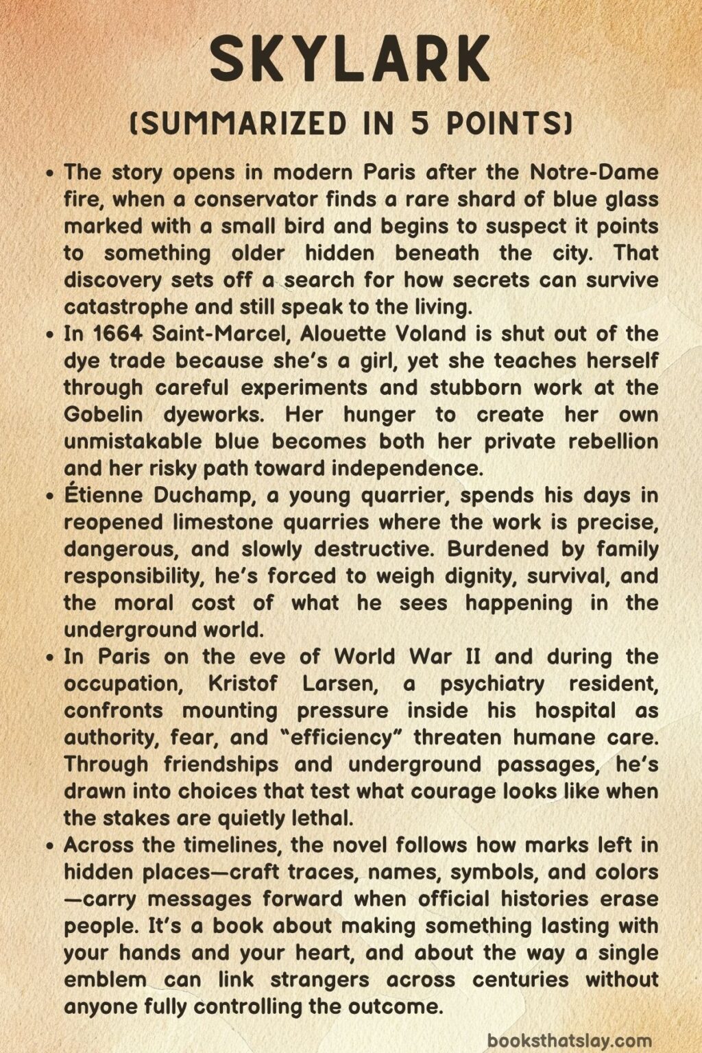 Skylark by Paula McLain Summary, Characters and Themes