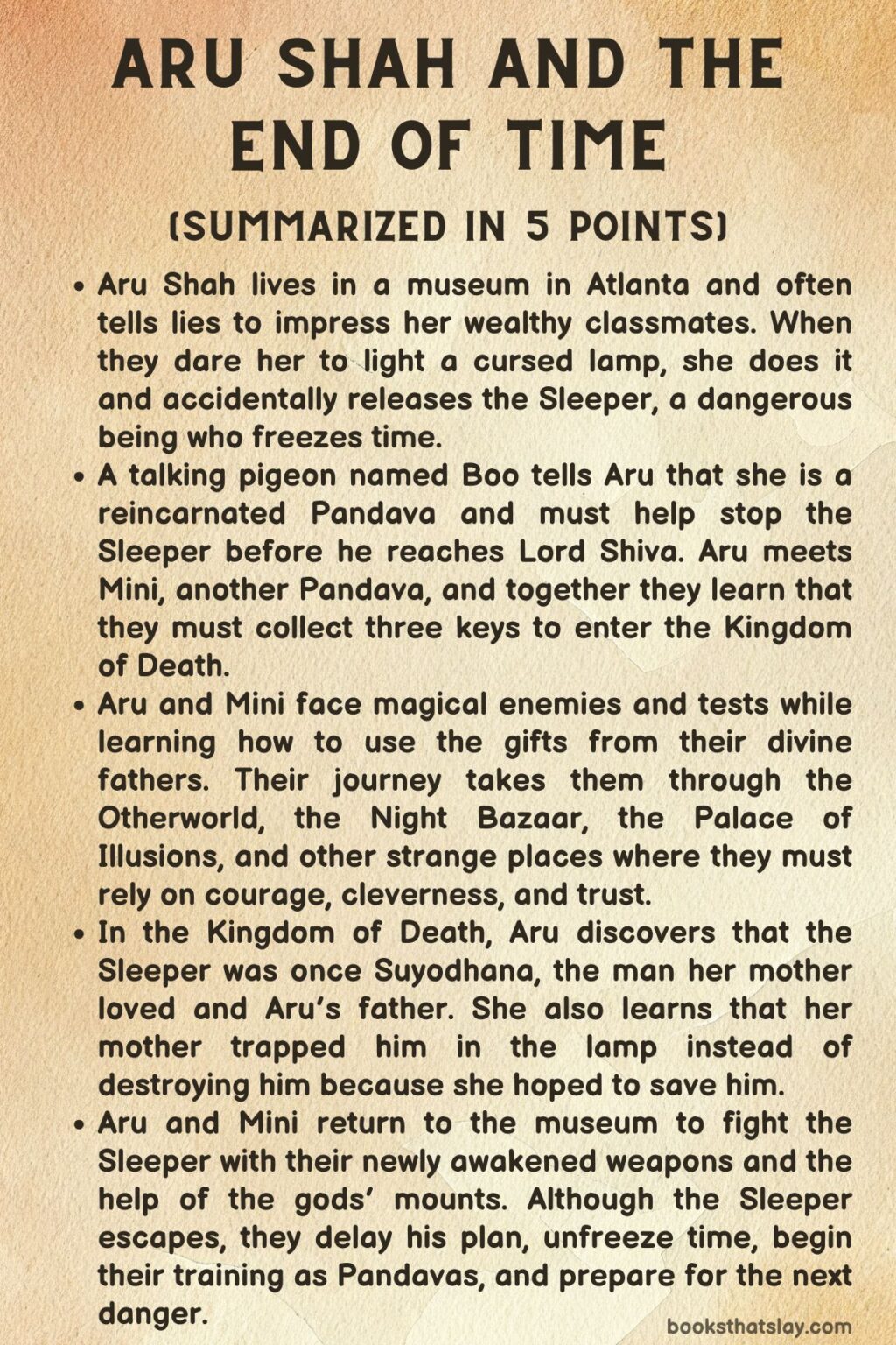 Aru Shah and the End of Time Summary, Characters and Themes