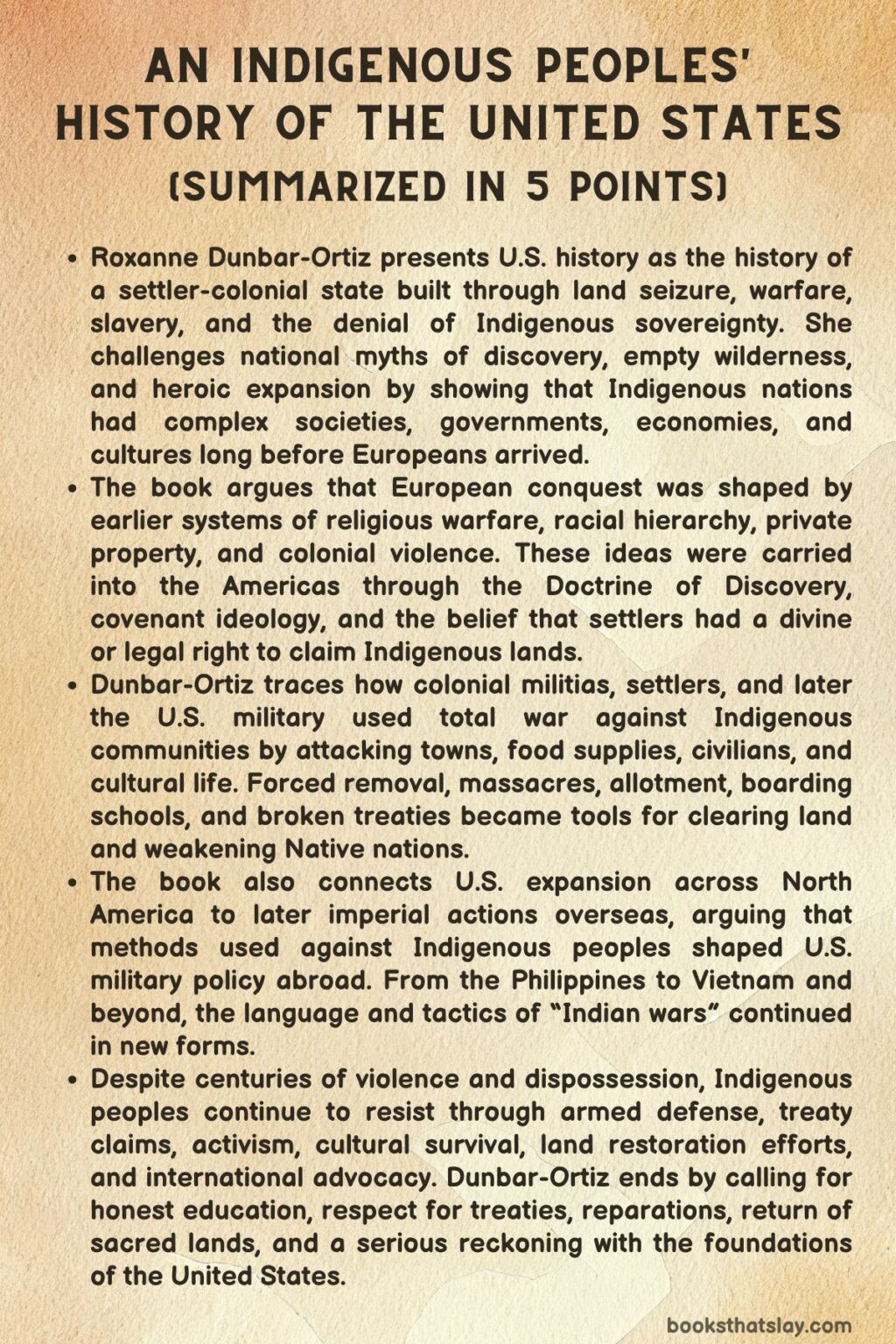An Indigenous Peoples' History of the United States Summary and Analysis